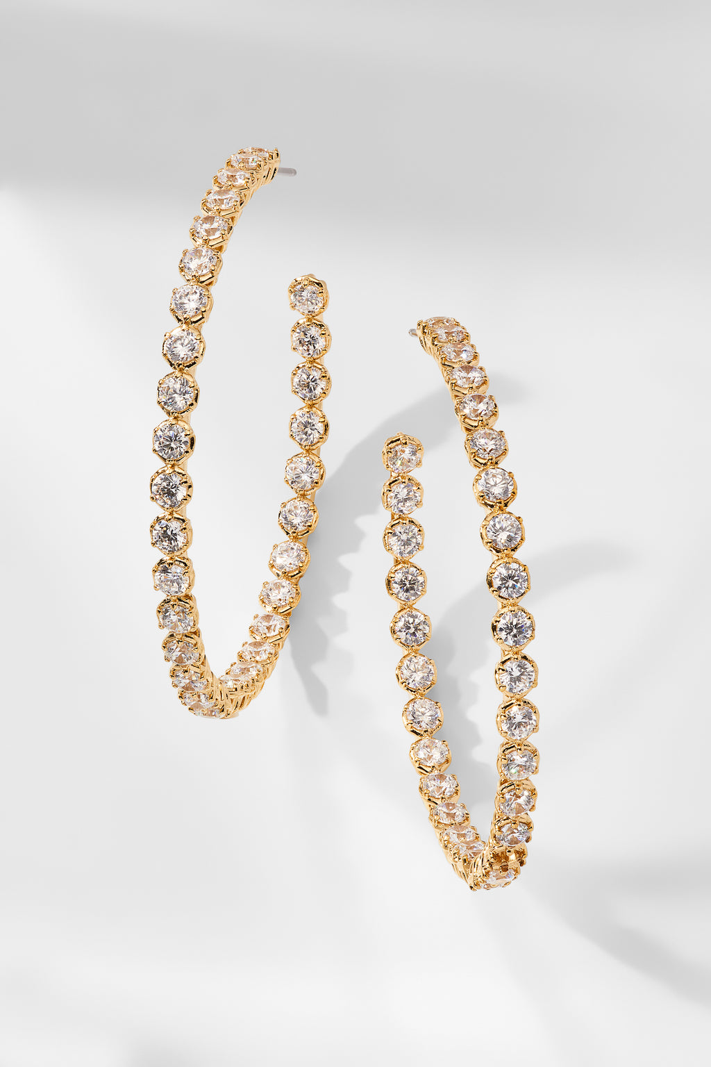 CLEO CZ LARGE C HOOP EARRINGS – NADRI