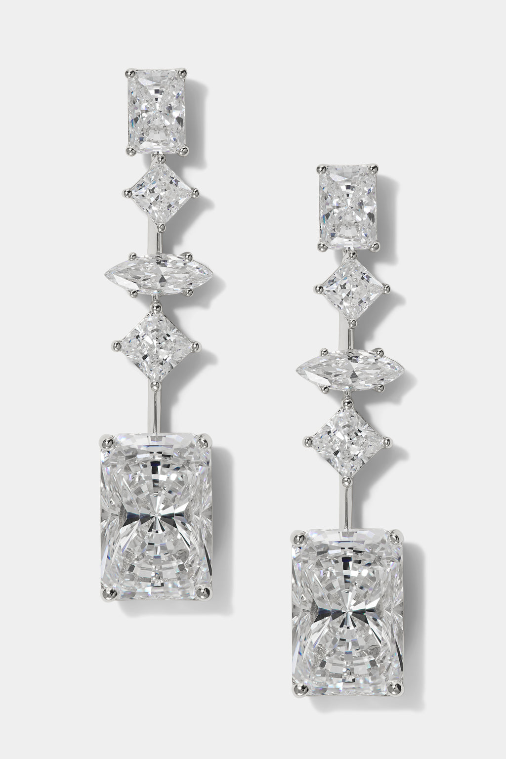 RARE JEWELS MULTI CZ DROP EARRINGS – NADRI