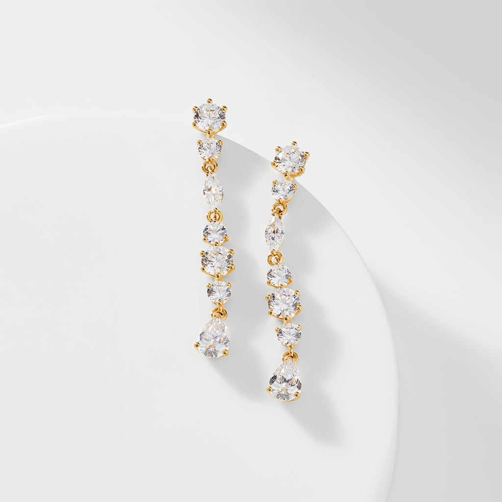 PRIMA CZ MEDIUM LINEAR EARRINGS – NADRI